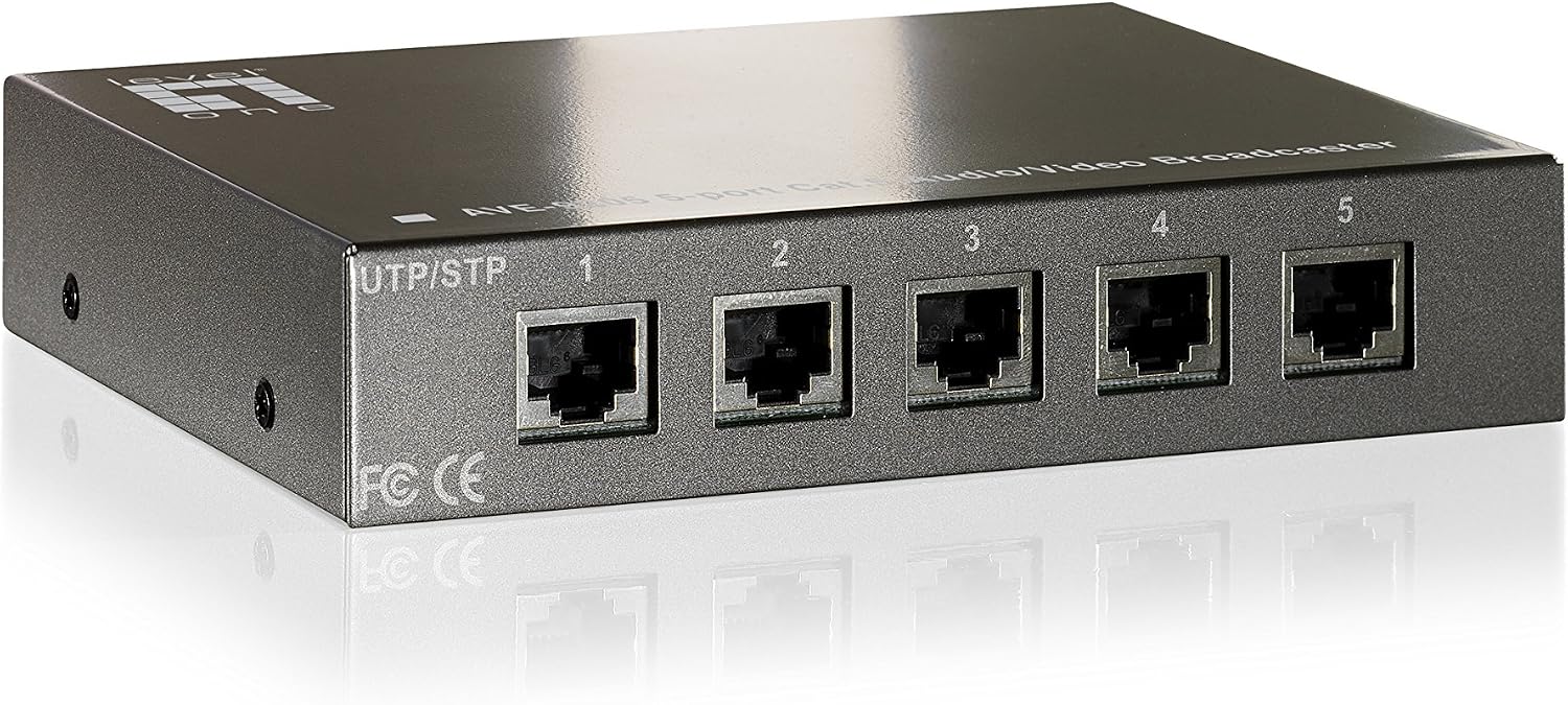 LevelOne AVE - 9205 5 Port Cat.5 Audio / Video Transmitter KVM Extender ...