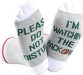 TSOTMO 2 Pairs Football Socks Please Do Not Disturb I’m Watching The P ...