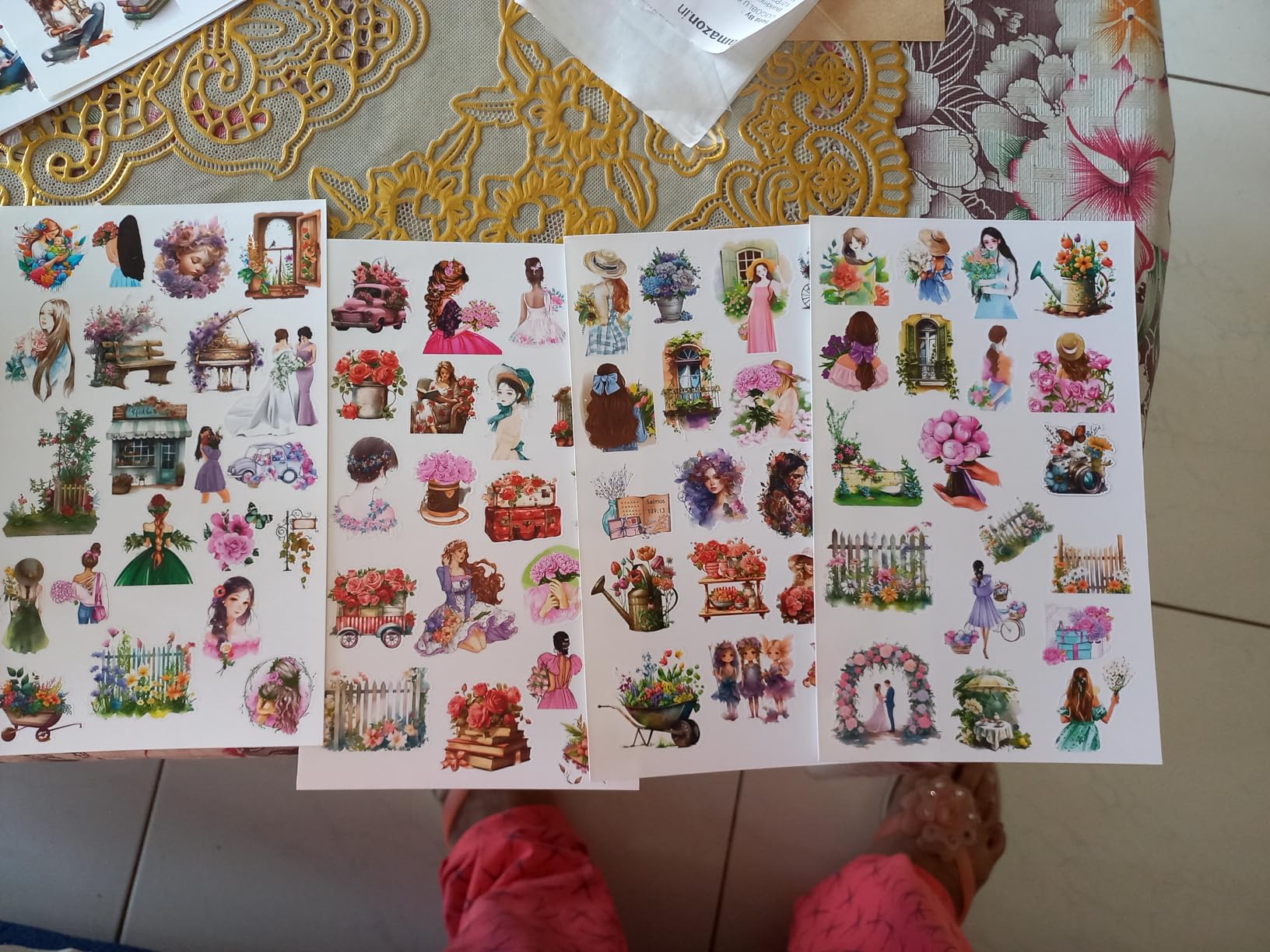 Cute Girls Stickers for Journal Diary DIY Daily Scrapbook Stickers for ...