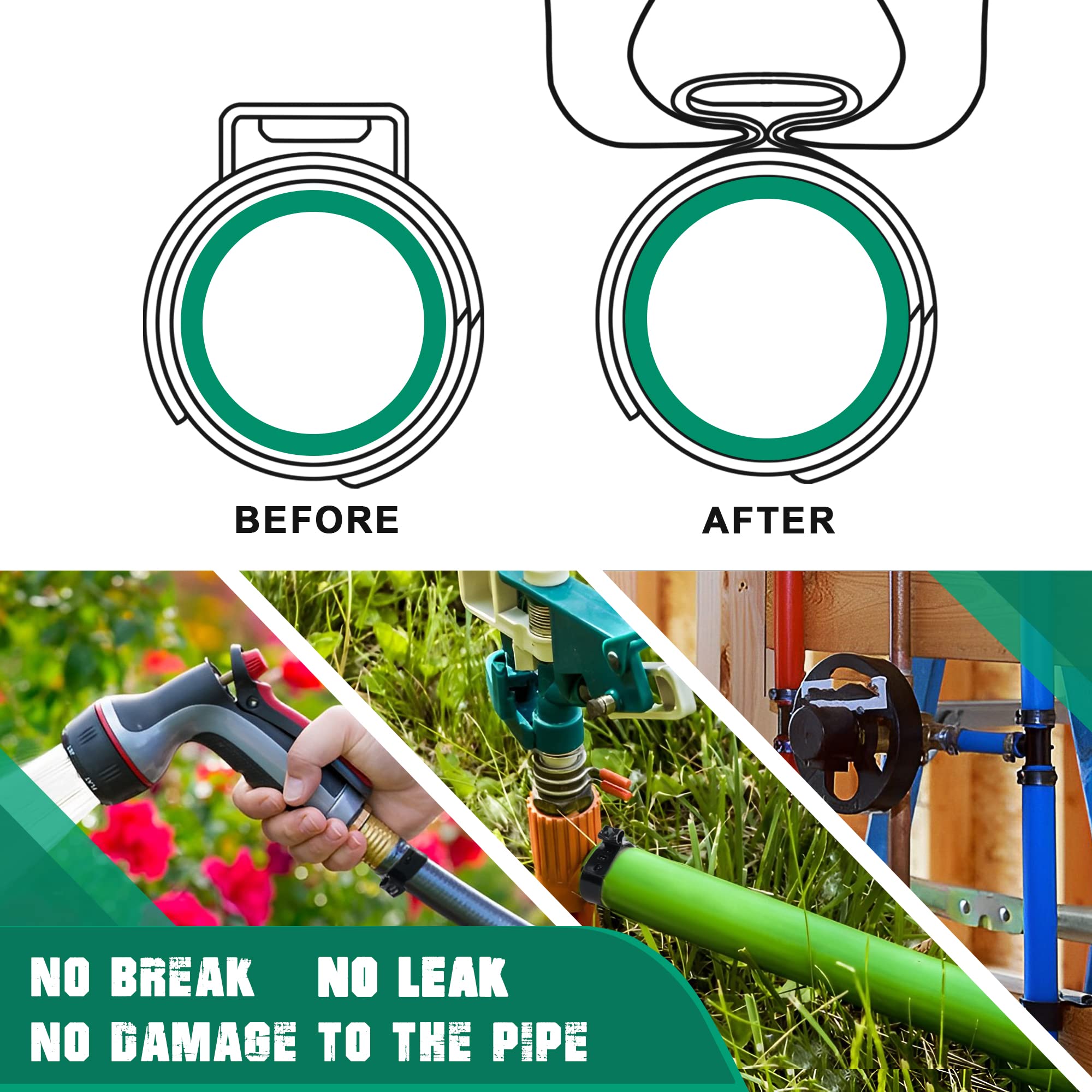 Snapklik.com : 160pcs Black Pex Clamps Crimp Rings Assortment Kit,304 ...