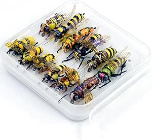 Amazon.com: Fly Fishing Flies kit with Fly Box/Nymphs/Dry Fly,Wet Fly ...
