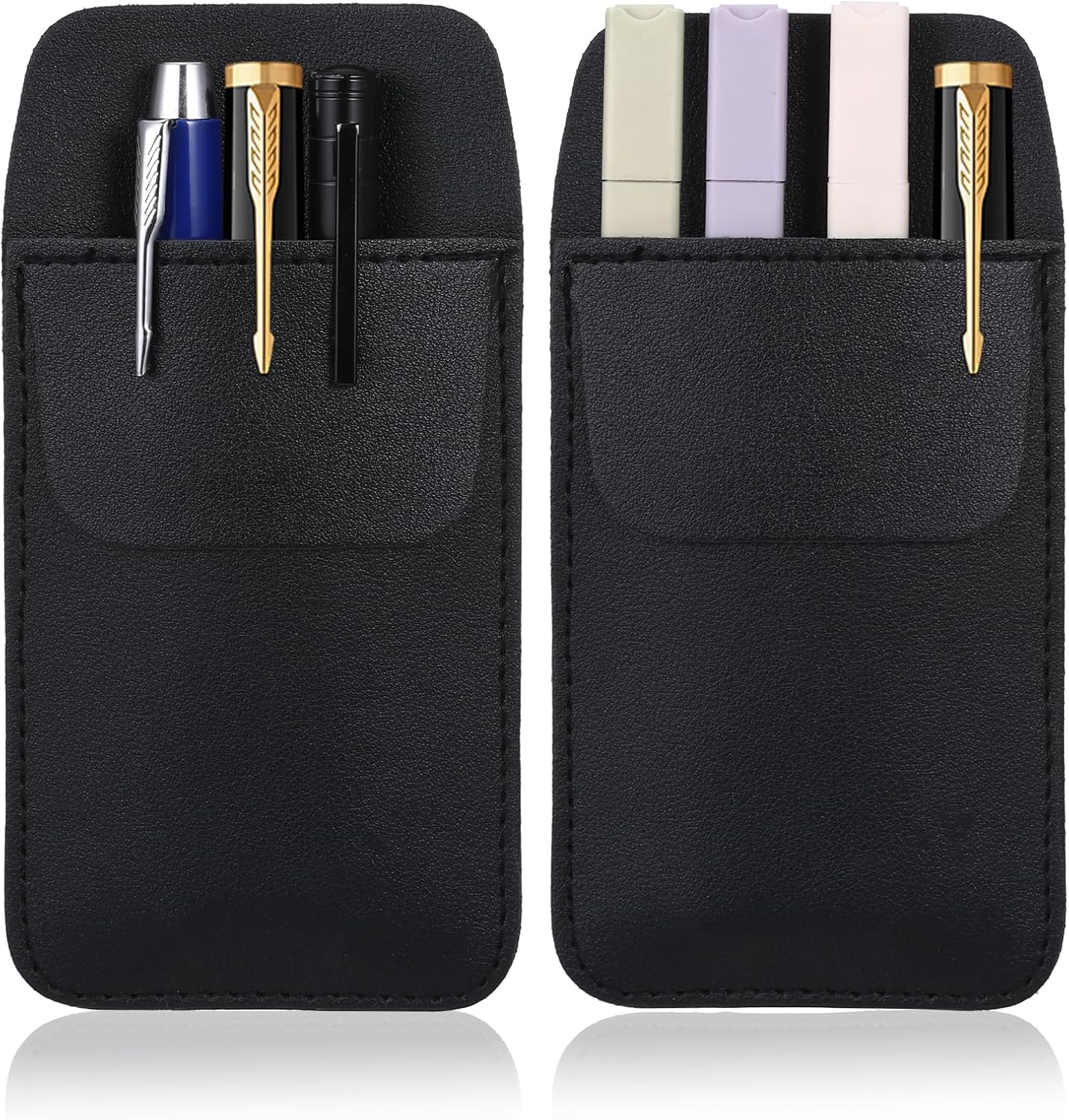 Amazon.com : Psyqtsuary Pocket Protector, 2 Pcs PU Leather Pocket ...