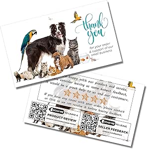 Amazon.com : Kachy Design Thank You For Your Purchase Cards (2" x 3.5 ...