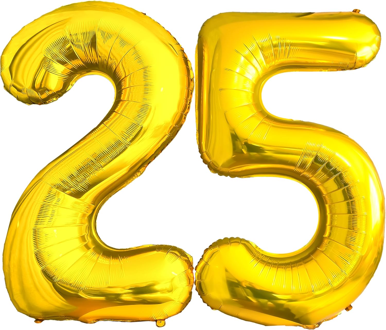 Amazon.com: FIROMI 25 Number Balloons Gold Big Giant Jumbo Huge Foil ...