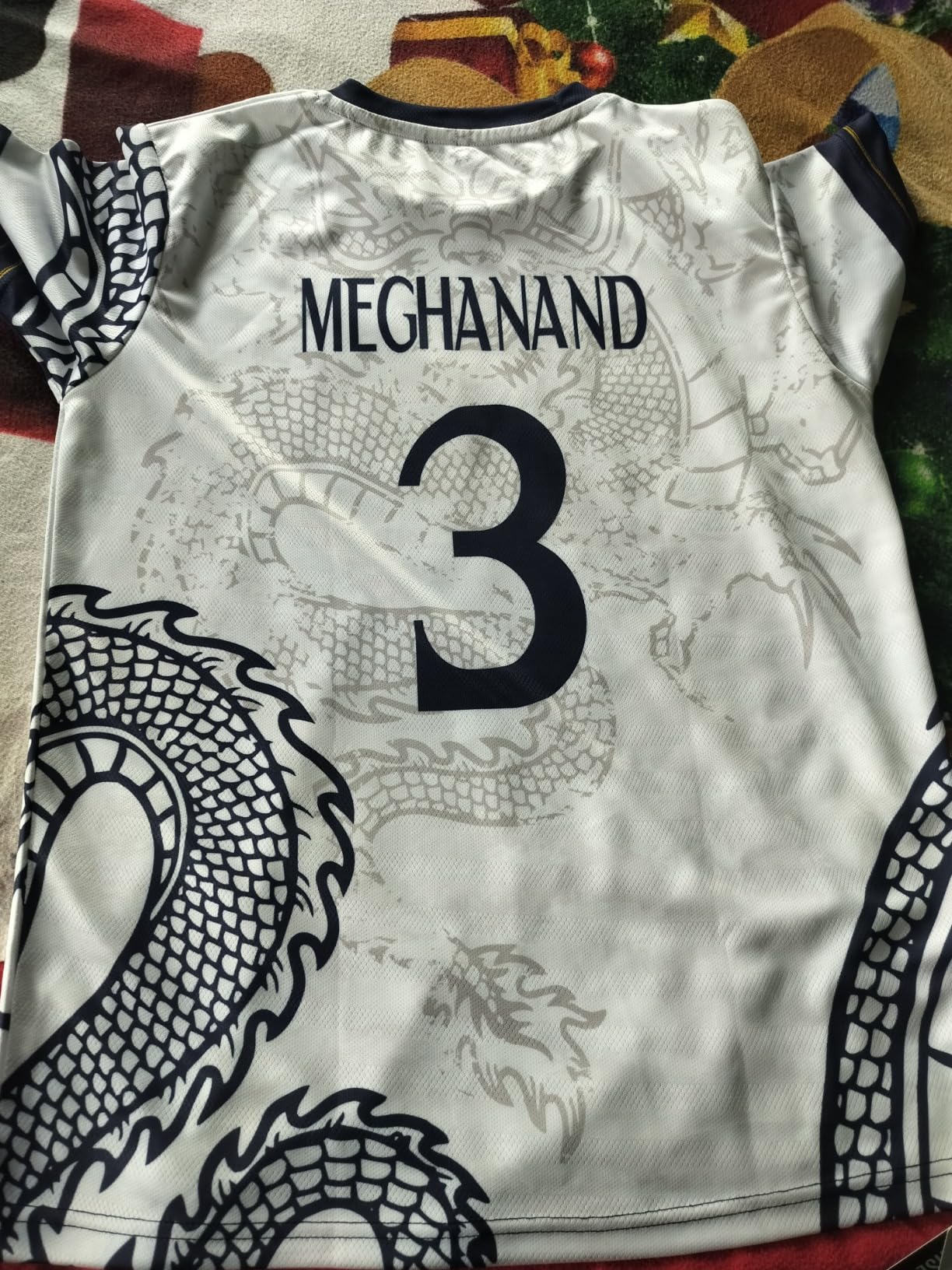 YOURJERSEY Real Dragon Football Club Jersey (White Blue Edition ...