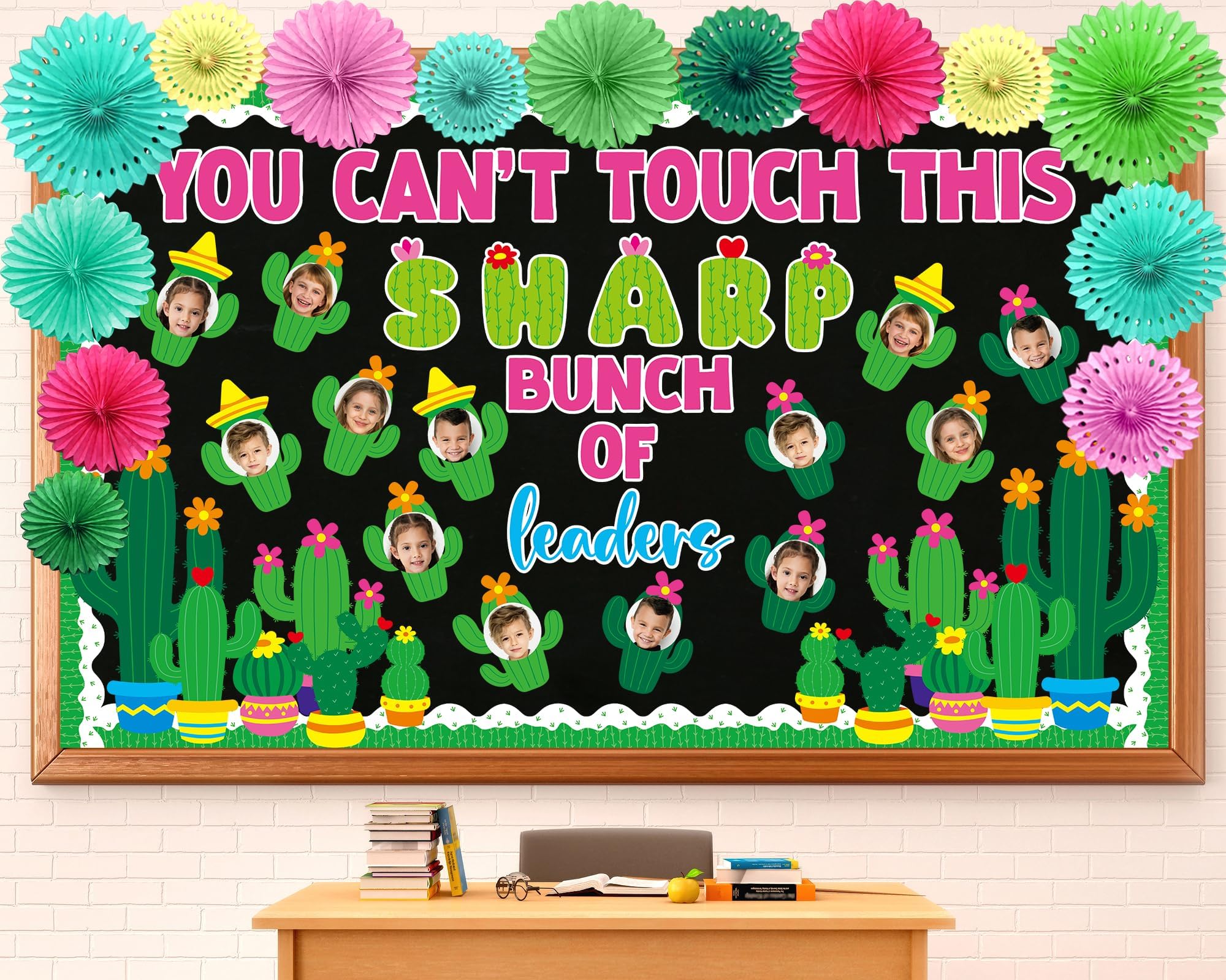 Amazon.com : 111pcs Cactus Bulletin Board 3D Classroom Decorations with ...