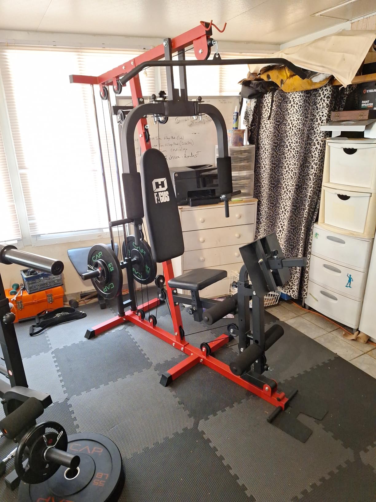 Amazon.com: FAGUS H Home Gym System Workout Station, Multifunctional ...