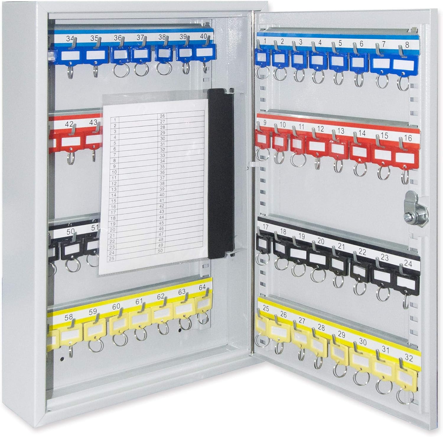 Fis Key Box Steel, 64 Keys Capacity, 450 X 300 X 80mm - FSKCTS64: Buy ...