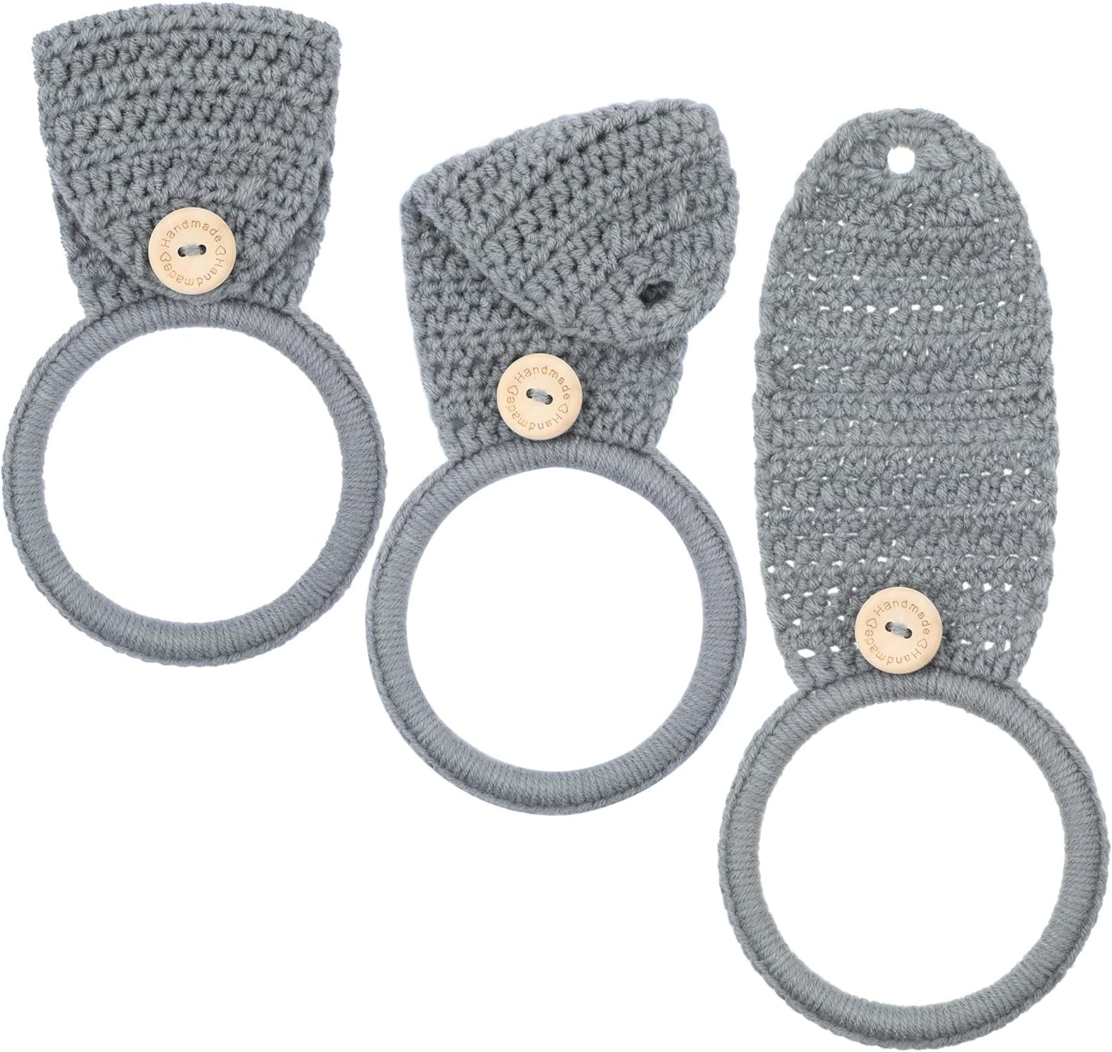 Amazon.com - Tatuo 3 Pieces Crochet Dish Towel Holder Hanging Hand ...