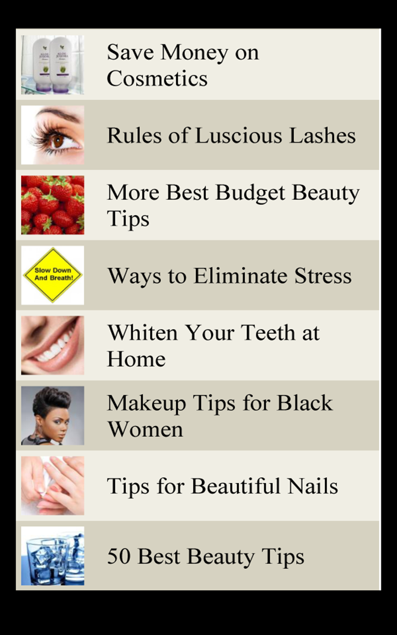 Beauty Lists - App on Amazon Appstore
