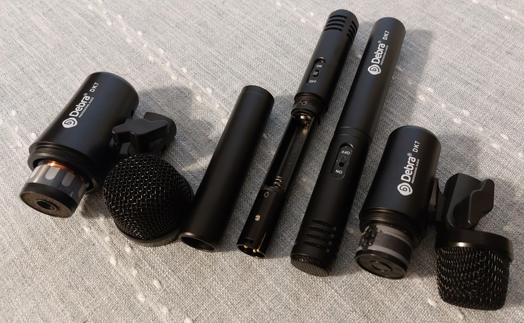 Amazon.com: D Debra DK7 Pro 7-Piece Wired Drum Microphone Kit for ...