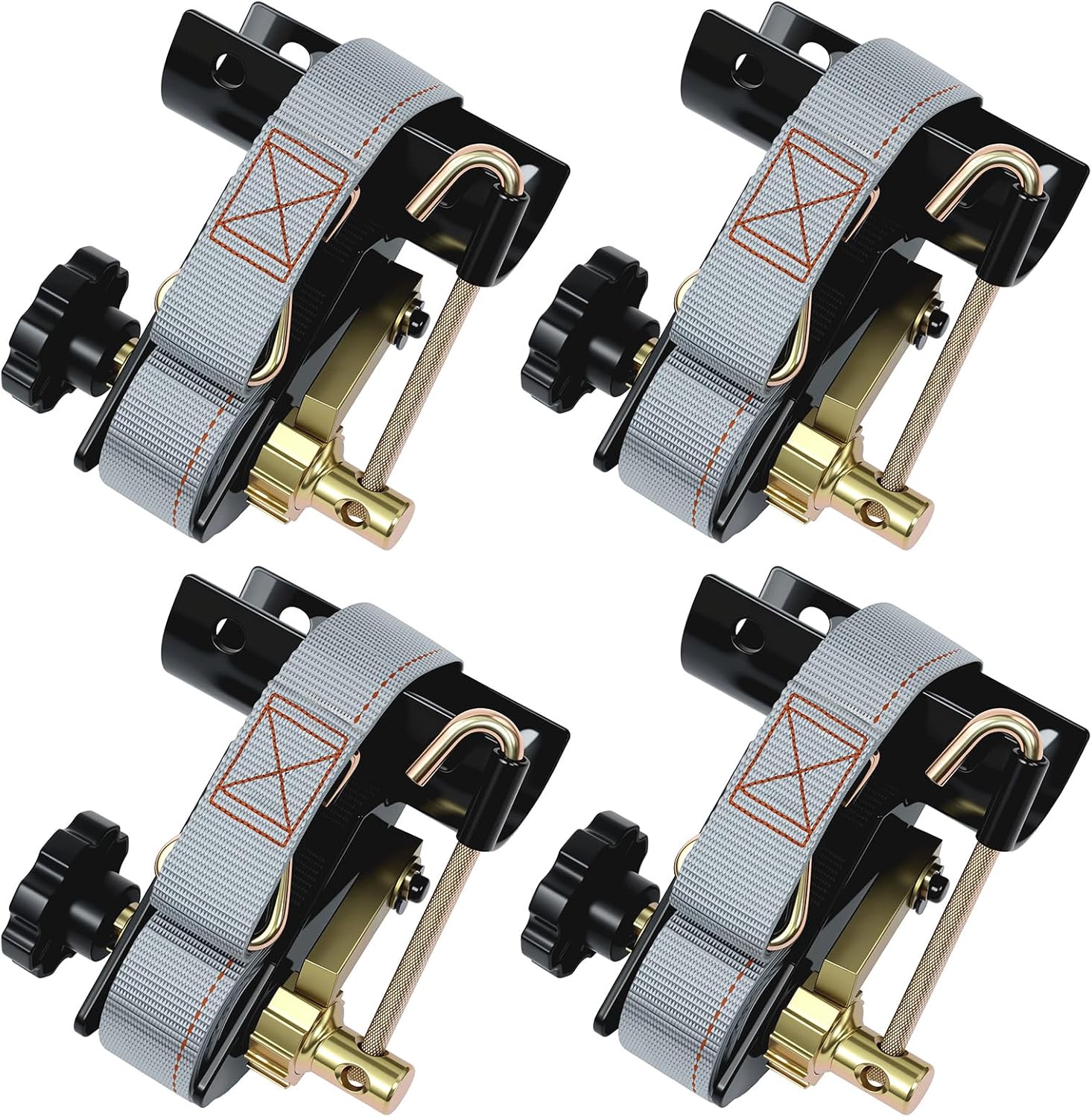 Amazon.com: Towmax 4 Pack Ladder Rack Ratchet Straps with J-Hook, 1.5 ...