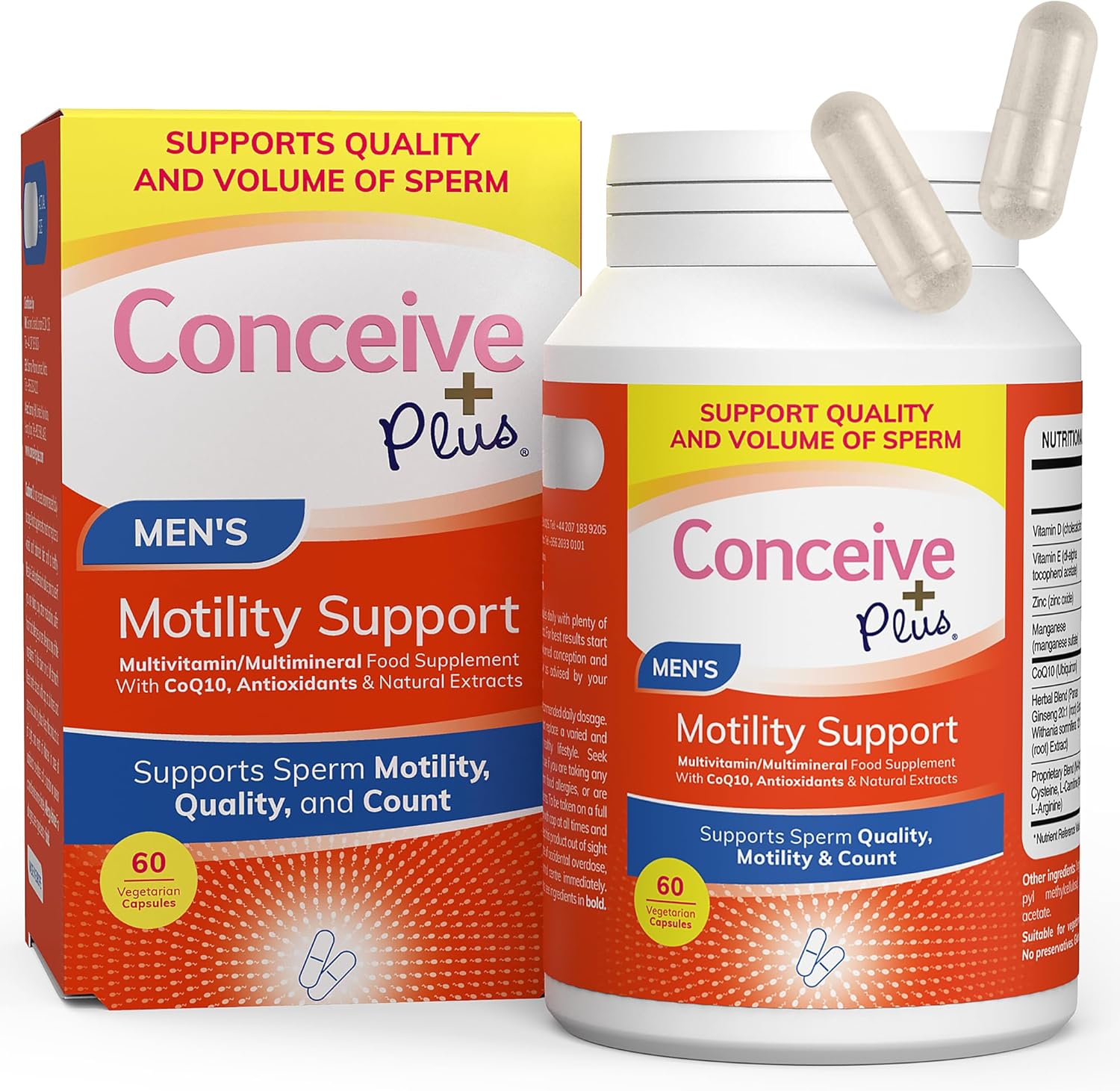 Conceive Plus Mens Fertility Supplement for Sperm Motility, Health ...