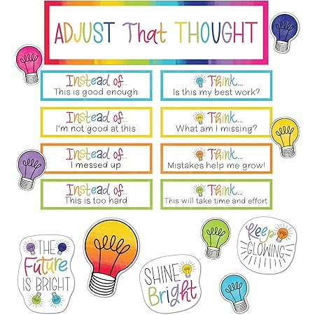 Amazon.com: 67pcs Light Bulb Keep Shining Classroom Bulletin Board Sets ...