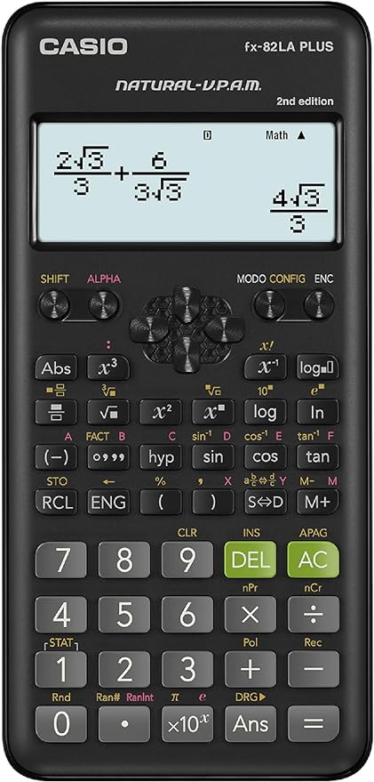 Casio FX-82LAPLUS2-BKSMT Calculadora Cientifica de 252 Funciones ...