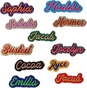 Amazon.com: Custom Embroidered Name Patches, Custom Patches, Personalized Name Tags, Custom Iron ...