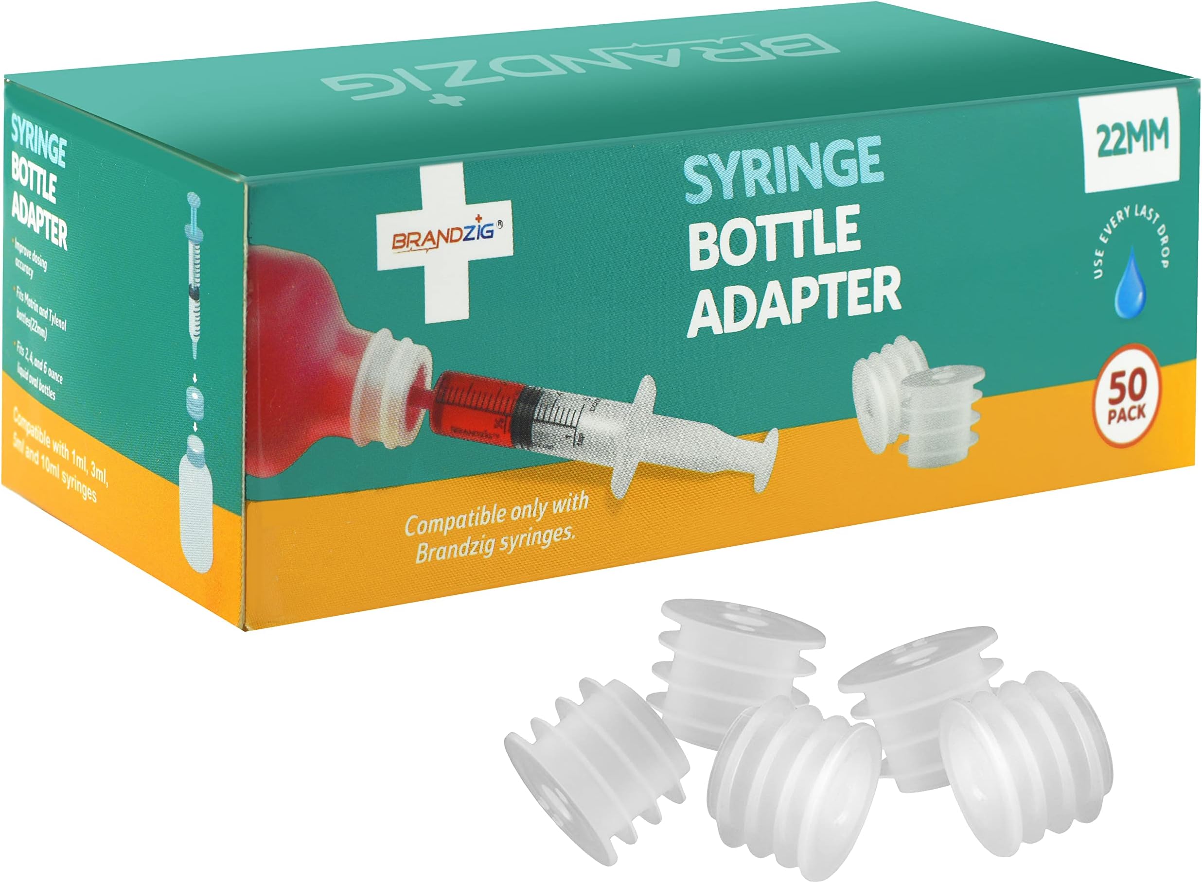 Amazon.com: Medicine Bottle Syringe Adapter For Oral Dispensers (22mm ...