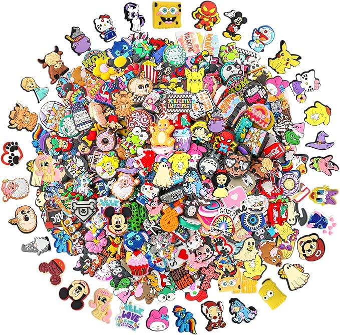 Amazon.com: 110Pcs Non-Repeat Cartoon Silicone Focal Beads for Pens ...