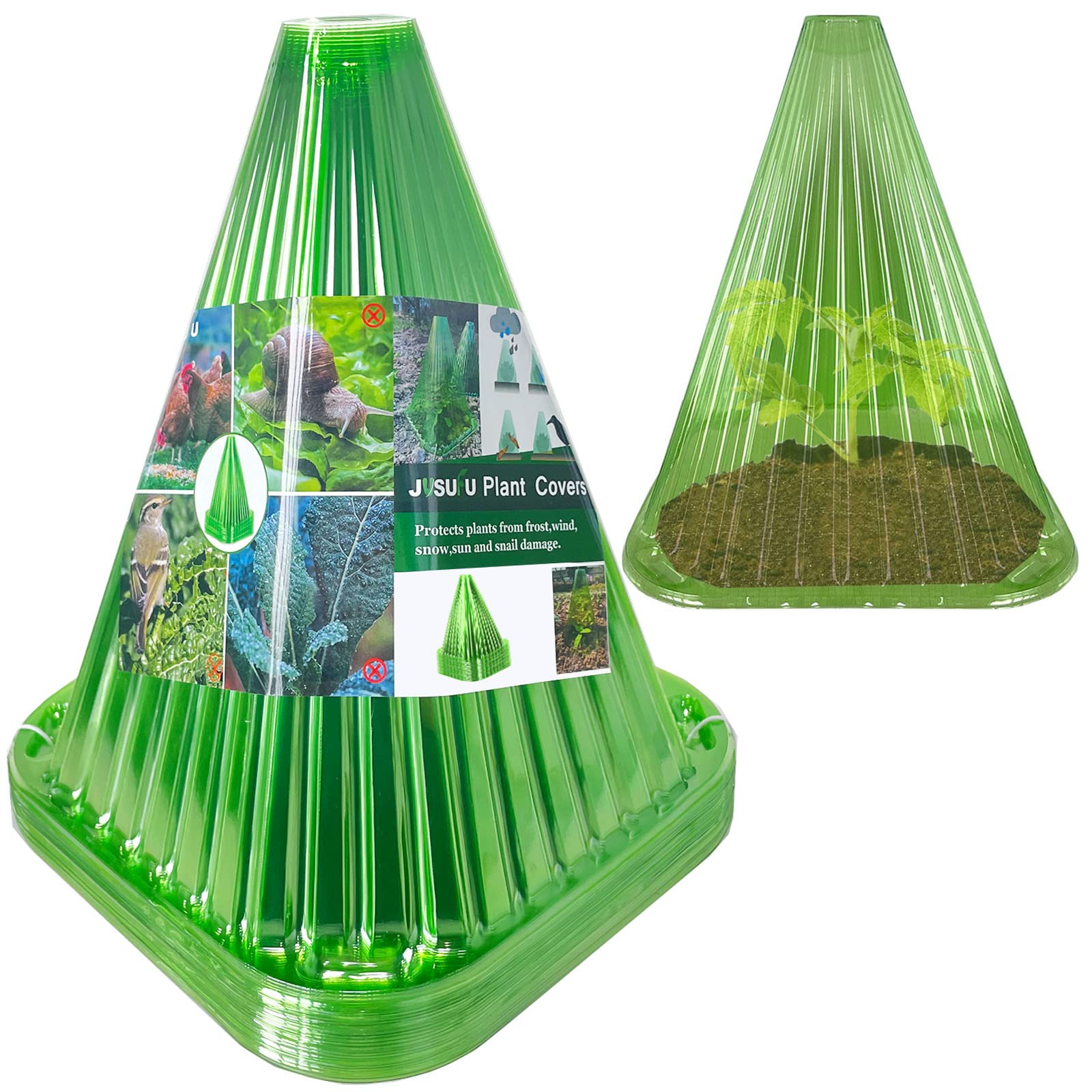Amazon.com : JUSUFU Garden Cloches for Plants, 20 Pack Plant Covers ...