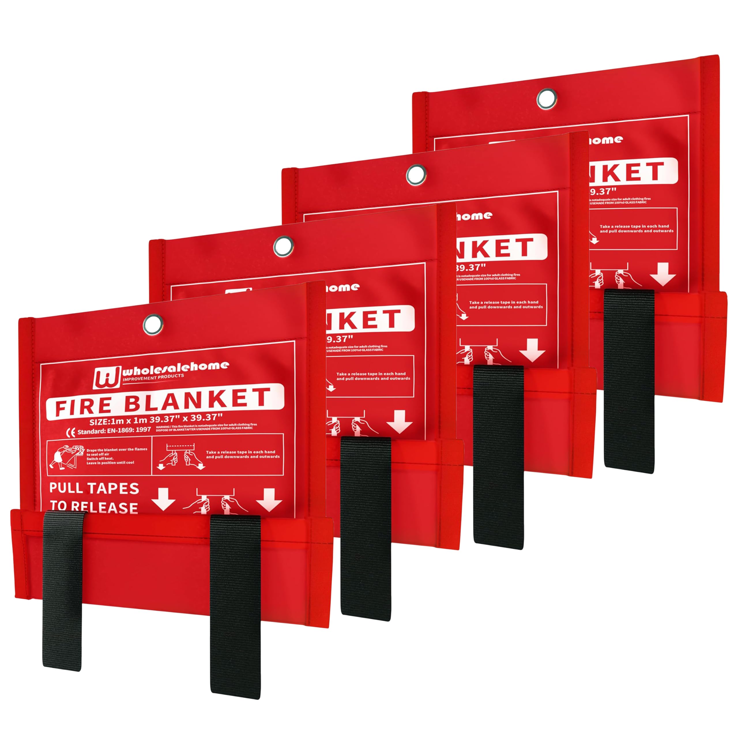 Fire Extinguisher Blanket - Heavy Duty Portable Fiberglass Emergency ...