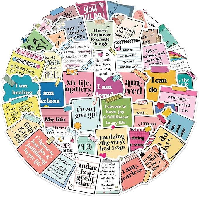 Amazon.com: Motivational Sticker, 50PCS Inspirational Words Stickers ...