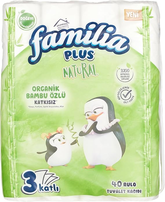 Familia Plus Natural 40'lı Paket Tuvalet Kağıdı : Amazon.com.tr: Sağlık ...
