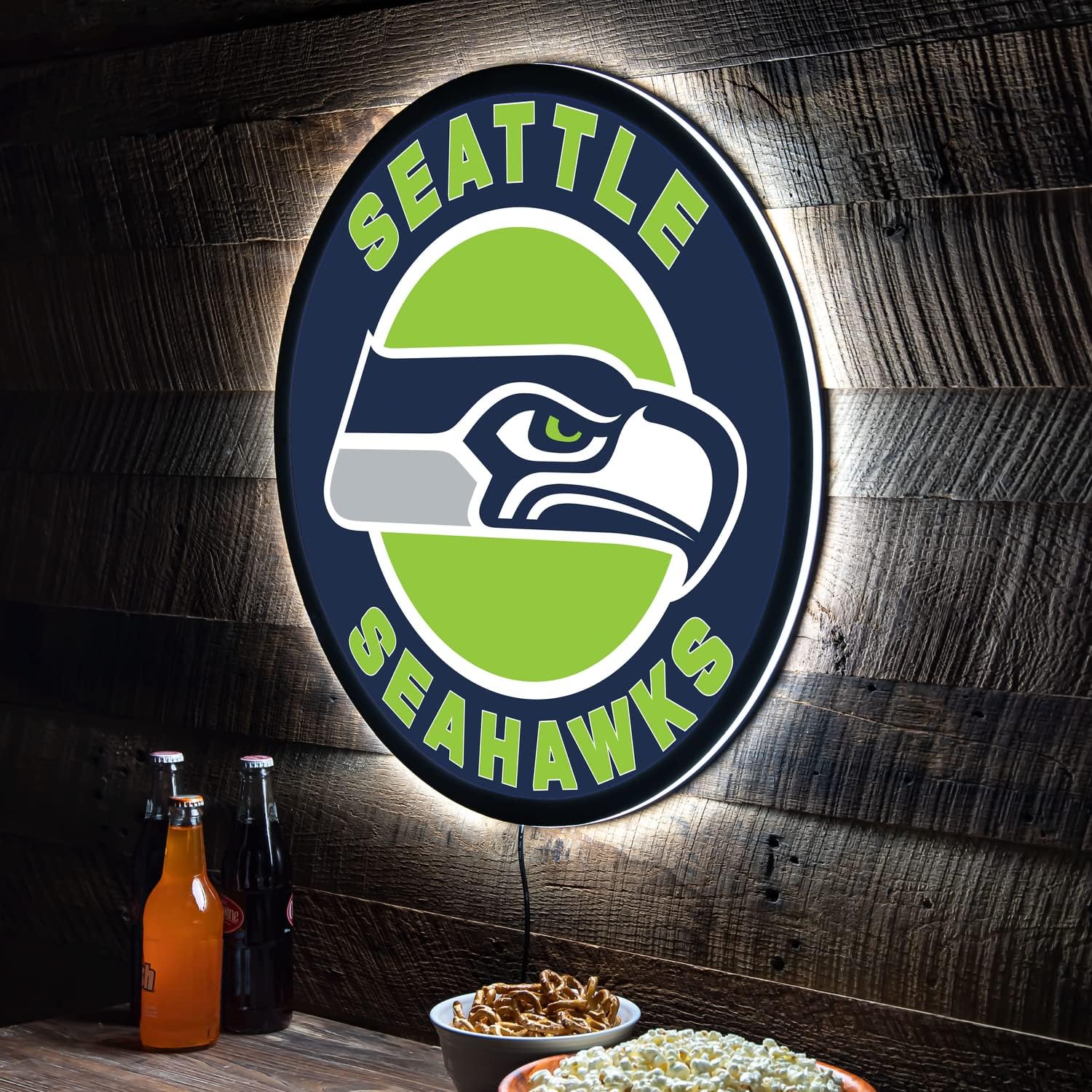 Amazon.com : Evergreen NFL Seattle Seahawks | Ultra-Thin LED Light Wall ...