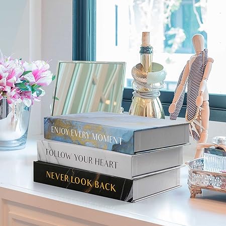 Amazon.com: Faux Books Decor - Set of 3 Books Decorations for Living ...