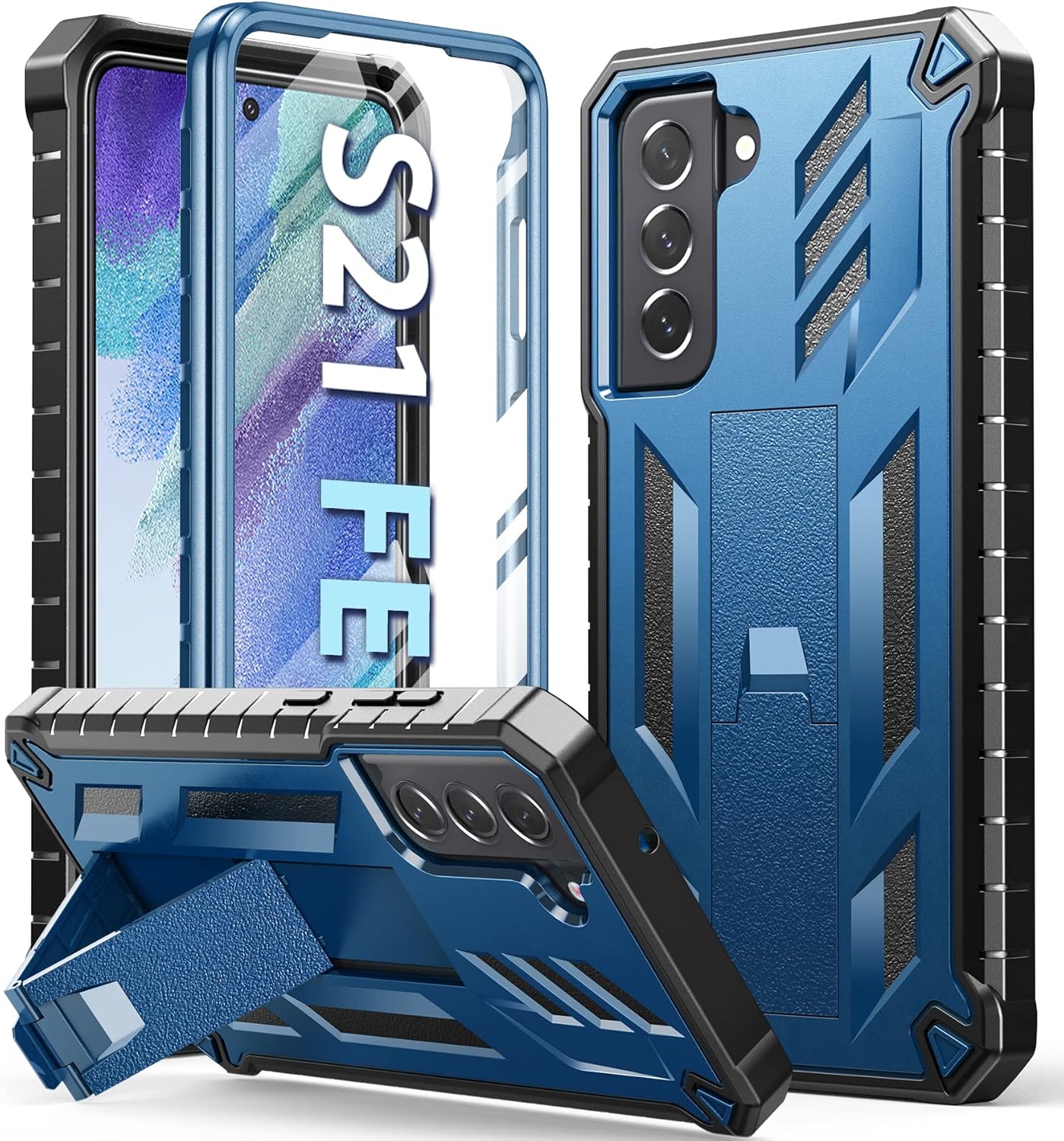 Amazon.com: for Samsung Galaxy S21-FE Phone Case: Dual-Layer Military ...