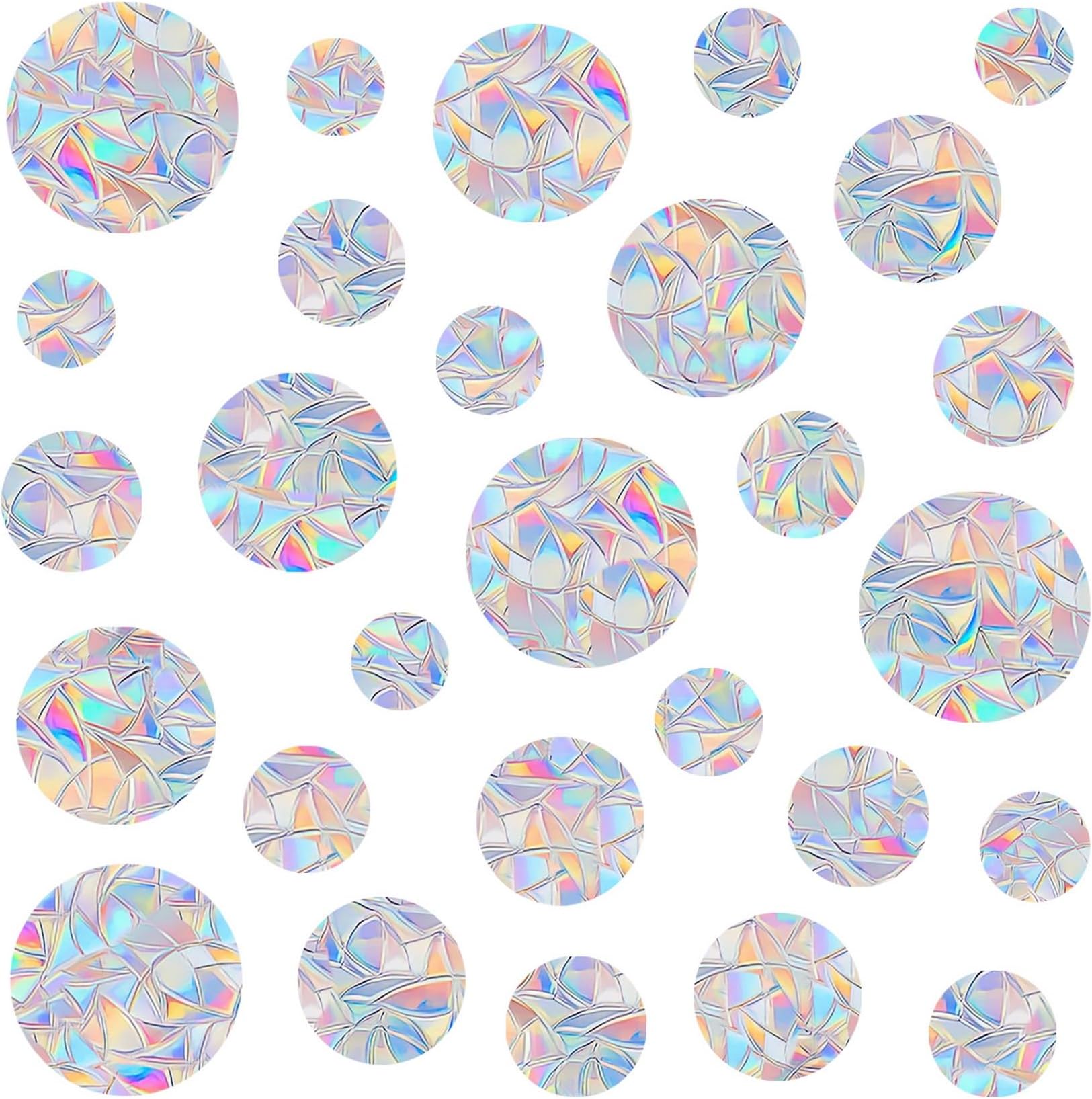 Amazon.com: CRMADA 16 Pieces Circle Window Clings - Anti-Collision ...