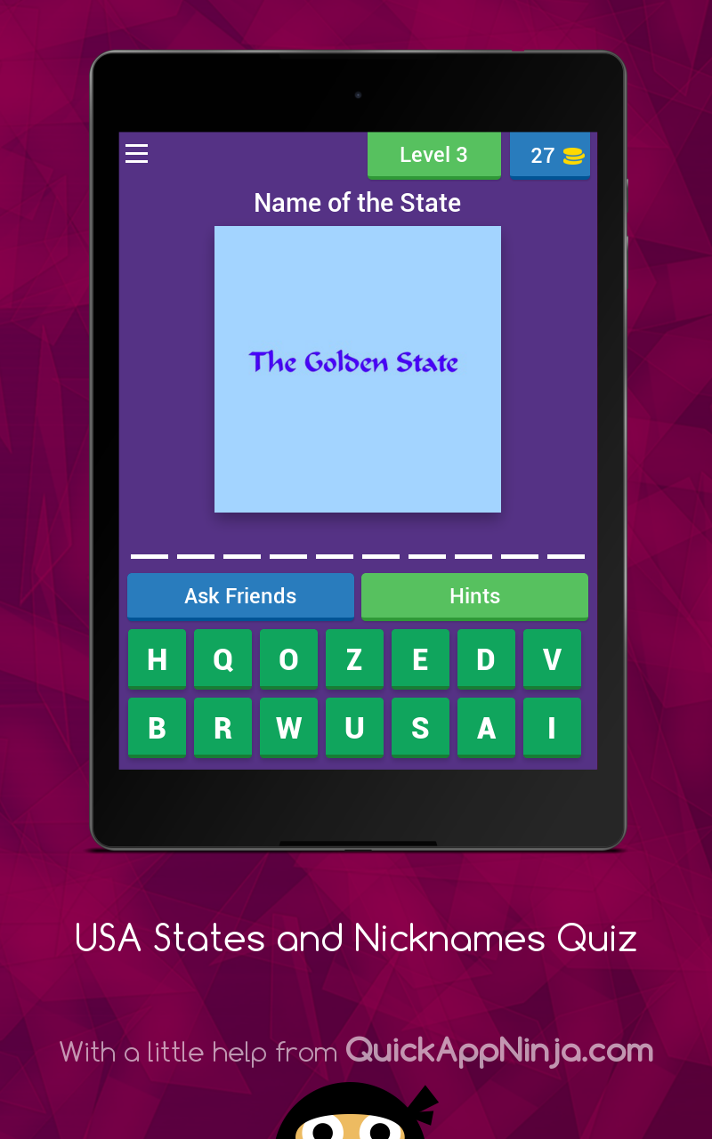 USA States and Nicknames Quiz - App on Amazon Appstore