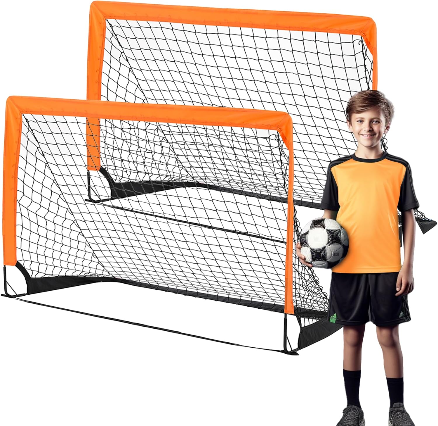 Amazon.com : gamtrik 2-Pack Portable Soccer Goals for Backyard - Pop Up ...