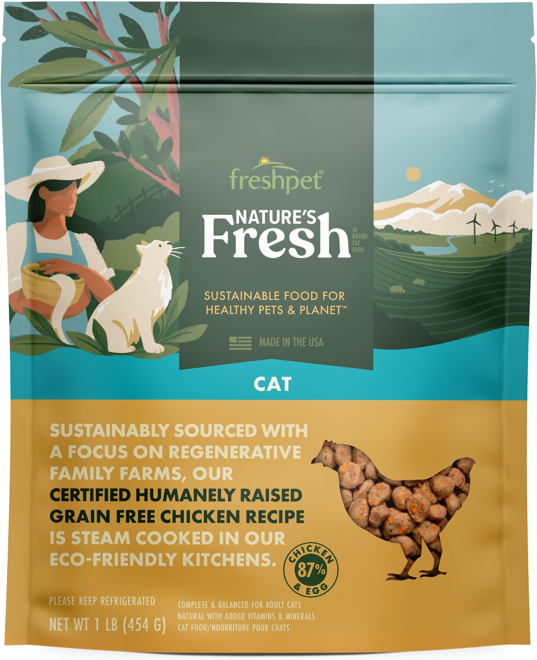 Amazon.com: FreshPet Cat Food, Cat Fresh Chicken Recipe, 1 lb : Pet ...