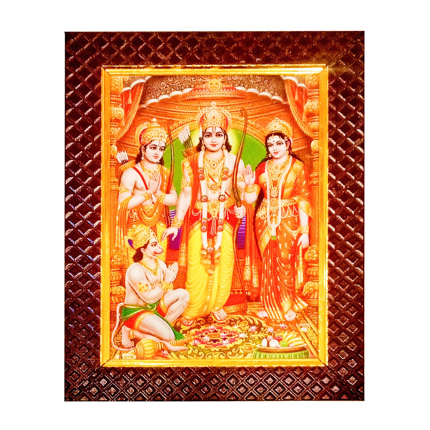 Buy Pooja Hub Religious Ram Darbar Frame for Temple Home Office | Shri ...