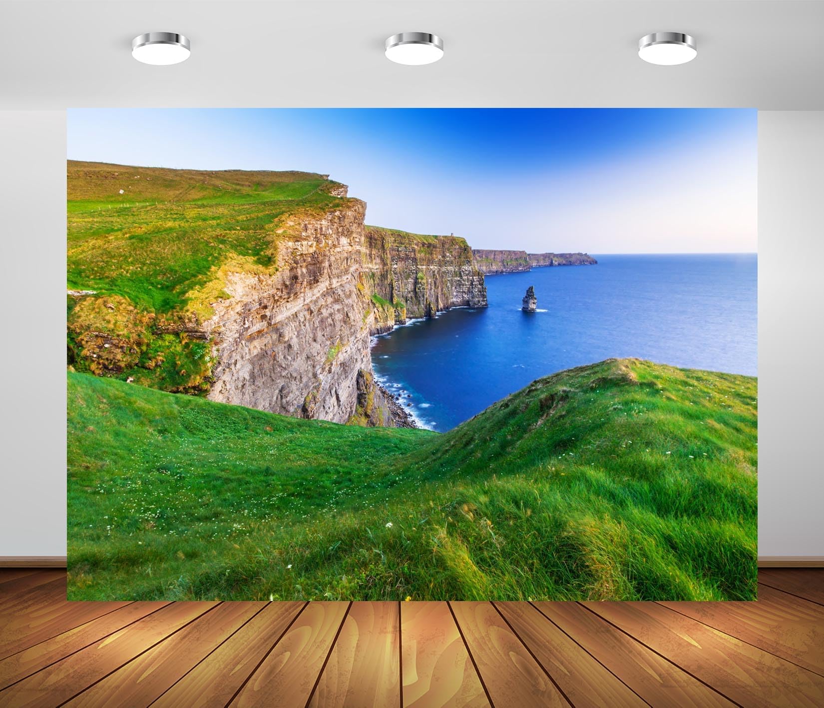 Amazon.com : BELECO 7x5ft Fabric Ireland Moher Cliffs Backdrop Spring ...