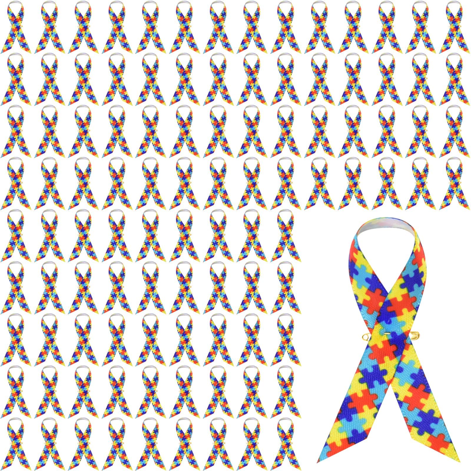 Snapklik.com : 200 PCS Autism Awareness Ribibon Pins Jigsaw Puzzle ...