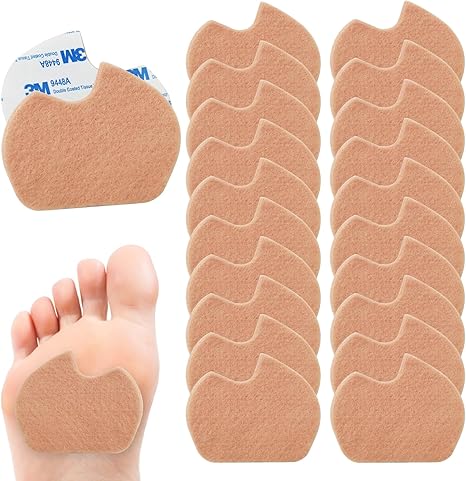 Amazon.com: 20 Pieces Felt Foot Pads for Dancer Callus Sesamoiditis ...