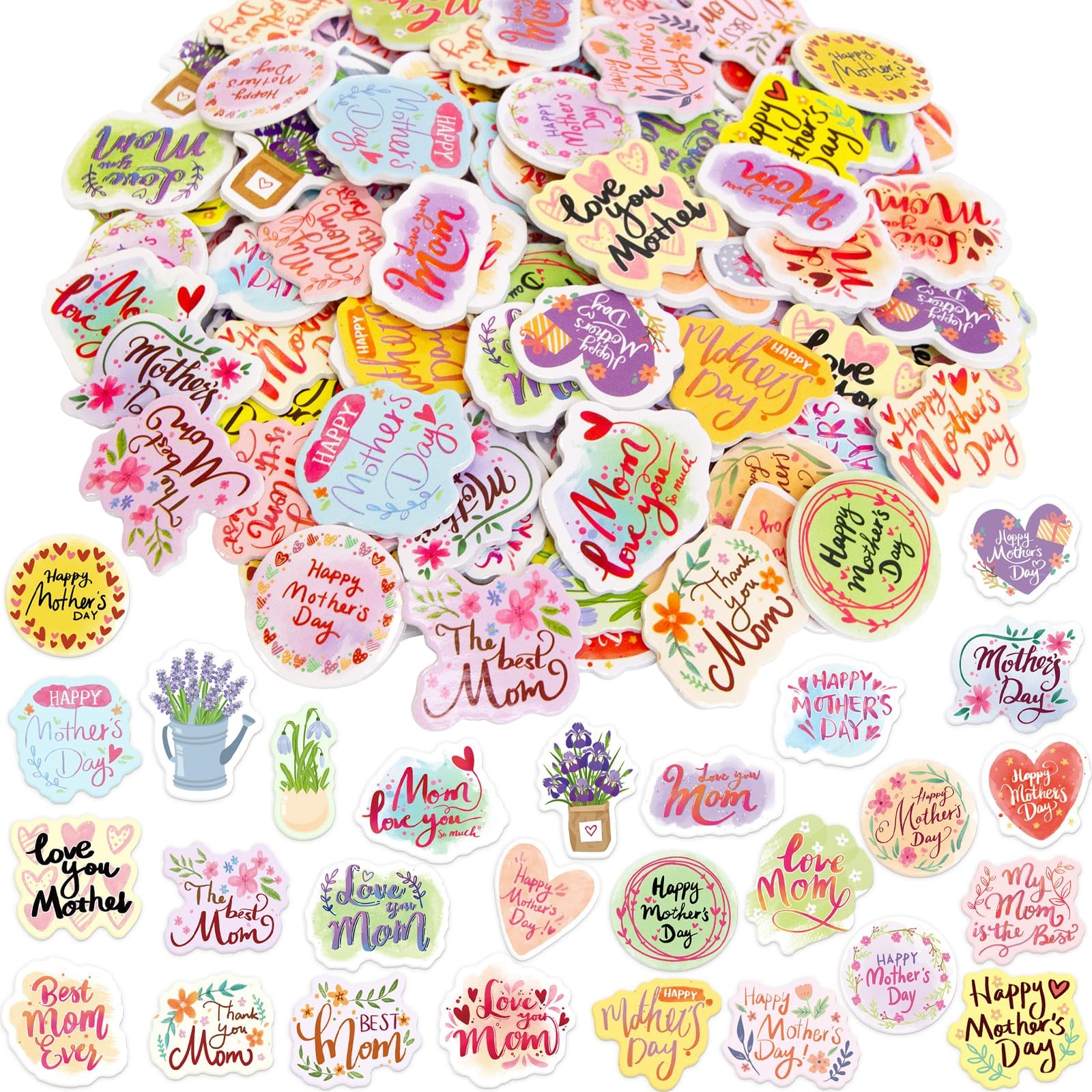 Amazon.com: Mother’s Day Cartoon Foam Sticker - Haooryx 300pcs Happy ...