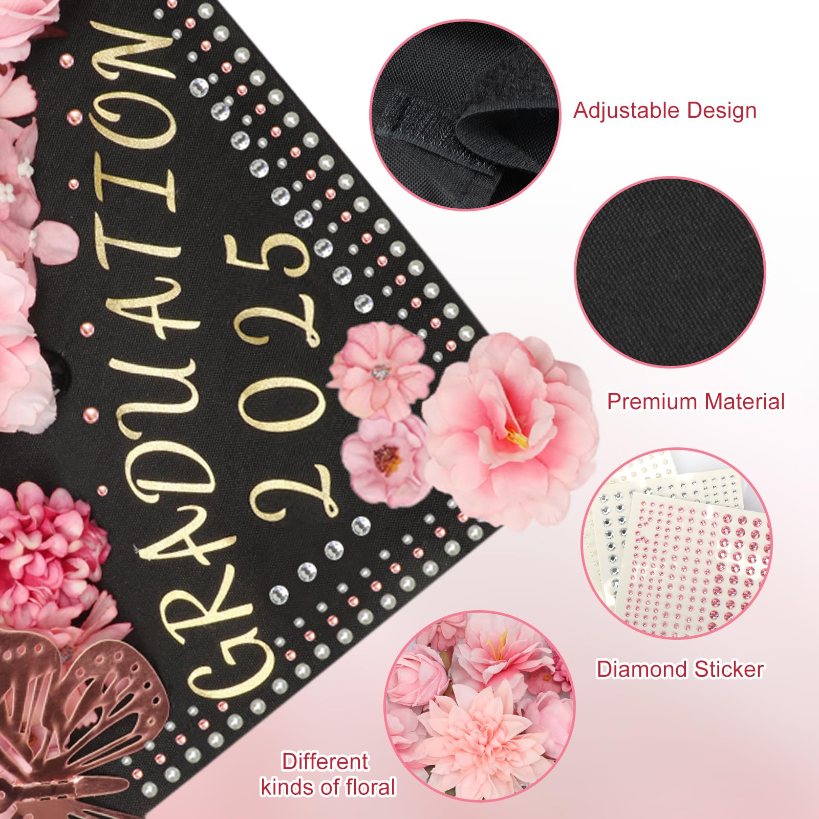 Snapklik.com : 47Pack Graduation Cap Decoration Kit 2025 Include ...