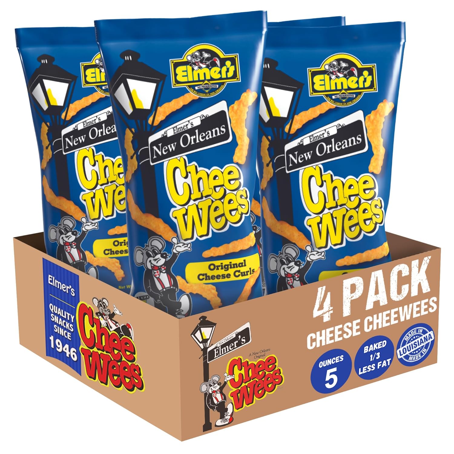 Amazon.com: Elmer's New Orleans Chee-wee's, Authentic NOLA Original ...