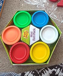 Funskool Fundough Mini Fun Pack, 6 Tubs Of Dough, 25Gms Each, Multicolour, Toy, Shaping ...
