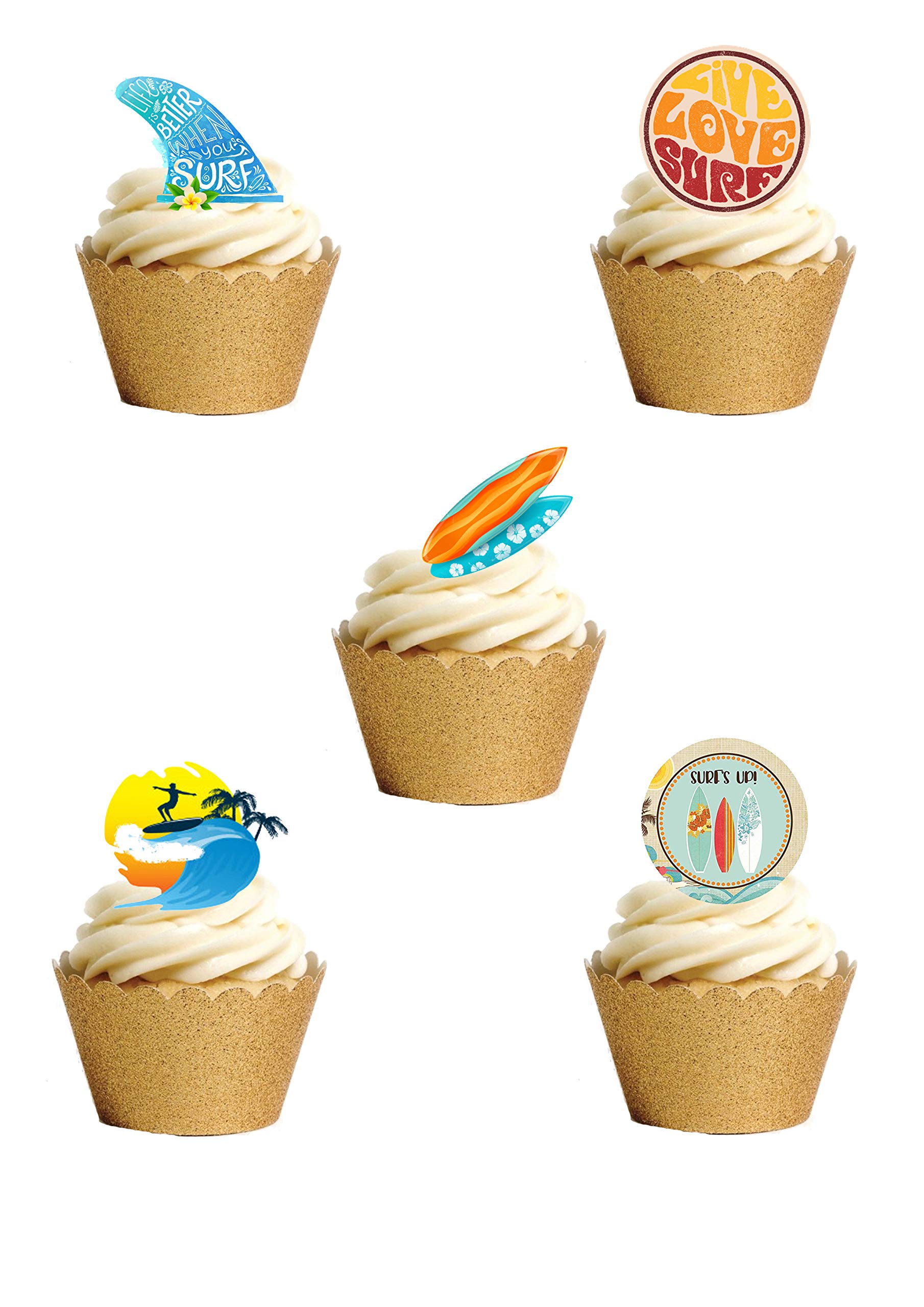 21 Stand Up Surfing Surf Watersport Themed Edible Wafer paper Cake ...