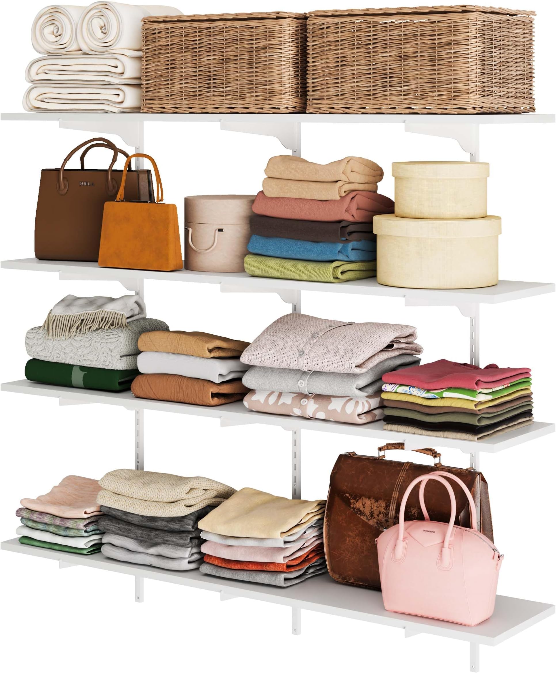 Amazon.com: Wallniture Turin 48"x10" Floating Shelves for Wall Storage ...