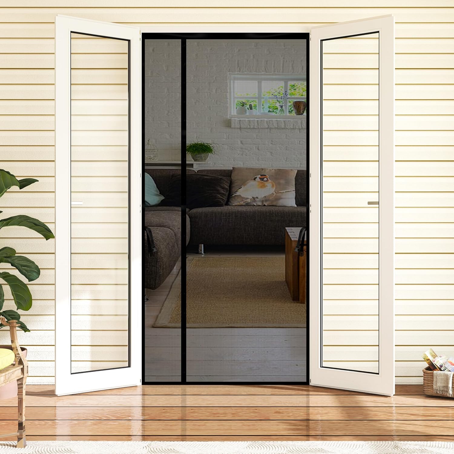 Magnetic Screen Door Mesh, Door Screen Magnetic Closure, Hands Free ...