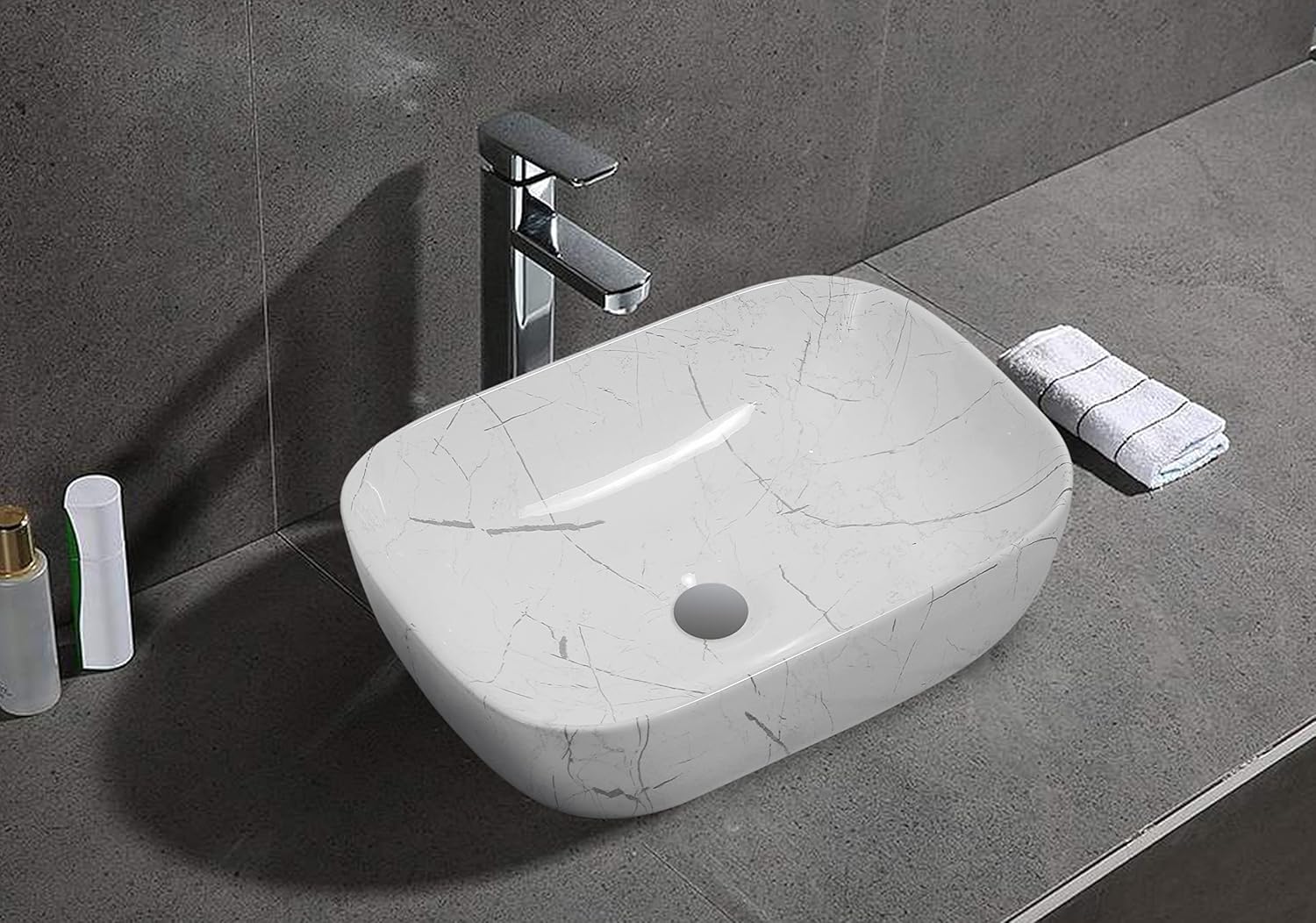 NEROBI Ceramic Countertop Wash Basin | Designer Table Top Bathroom ...