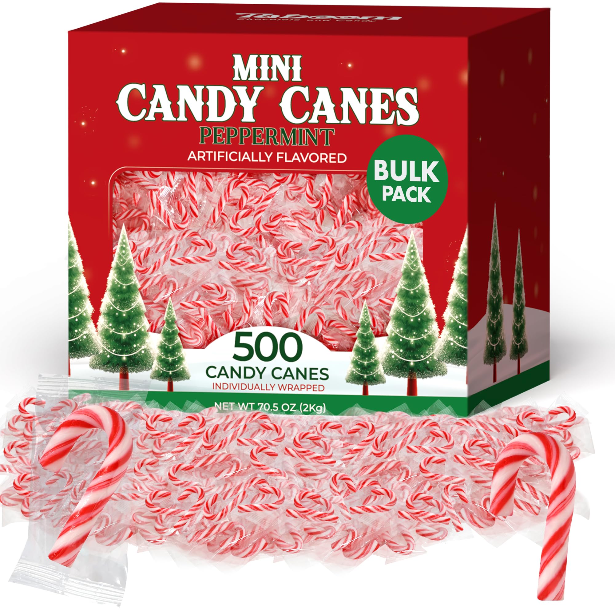 Amazon.com: Bulk Mini Candy Cane Individually Wrapped 500 Pack - Small ...