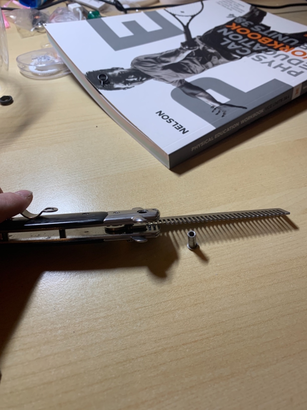 Metal Switchblade Comb - Black : Amazon.com.au: Beauty