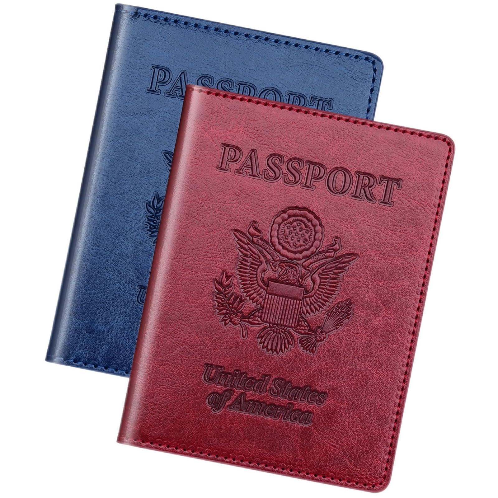 Amazon.com | Passport Holder 2Pcs, Passport Cover Wallet Case for Women ...