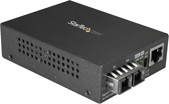 Amazon.com: StarTech.com Multimode (MM) SC Fiber Media Converter for 10 ...