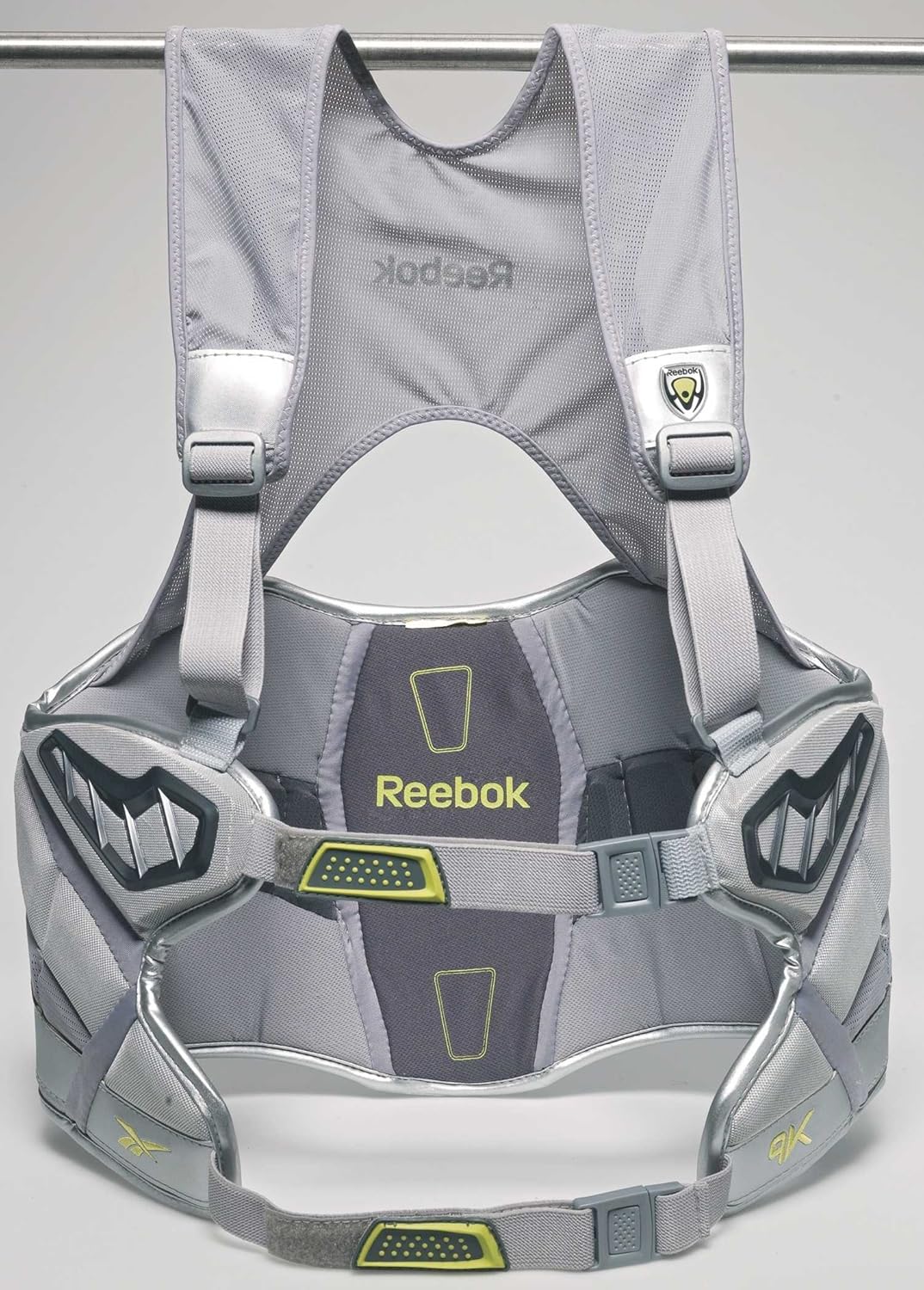 Amazon.com : Reebok Lacrosse Protector 9K Rib Pads (Silver/Carbon ...